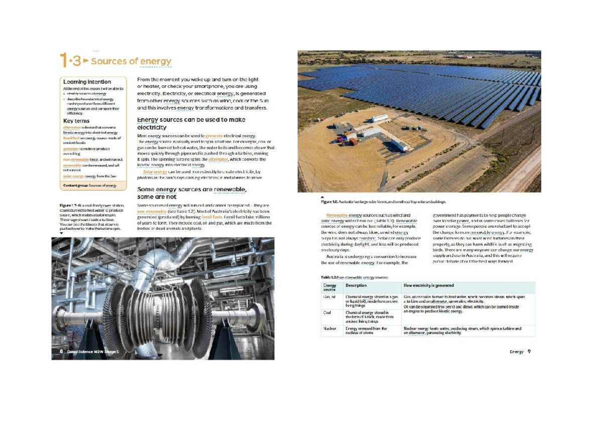 1.3 Sources of Energy: Understanding Energy Transformations and ...