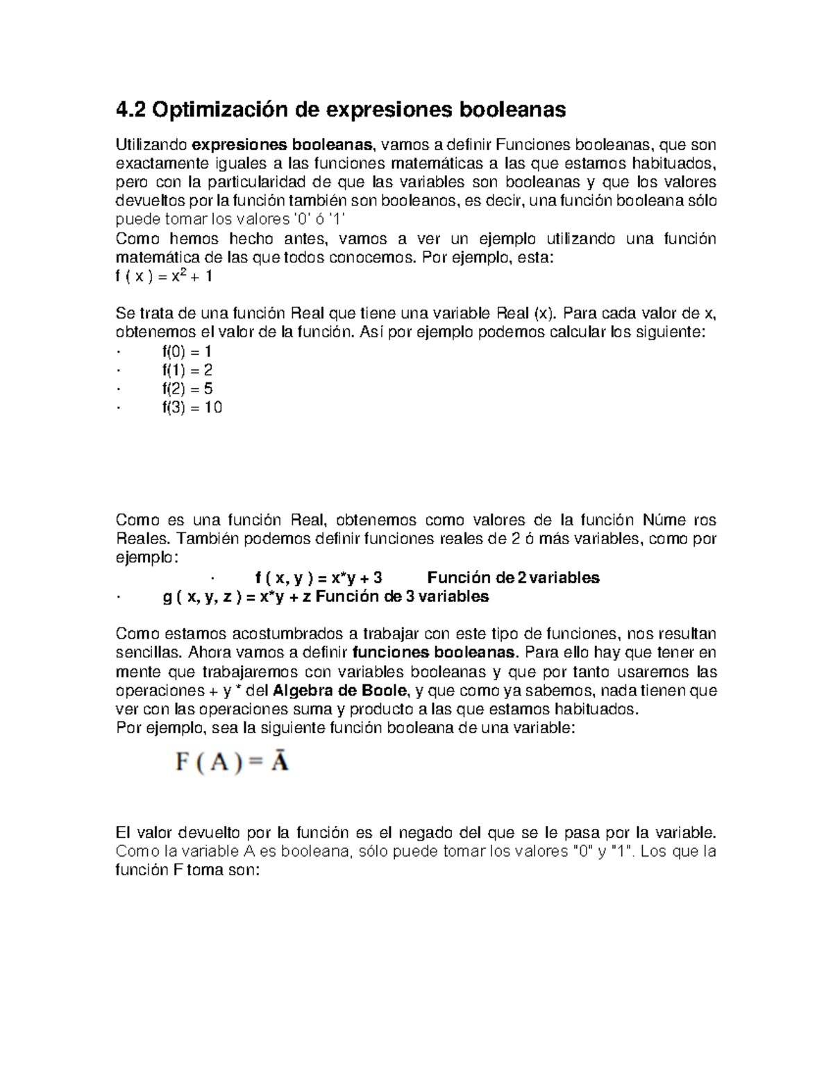 4.2 Optimización de expresiones booleanas - 4 Optimización de expresiones booleanas Utilizando ...