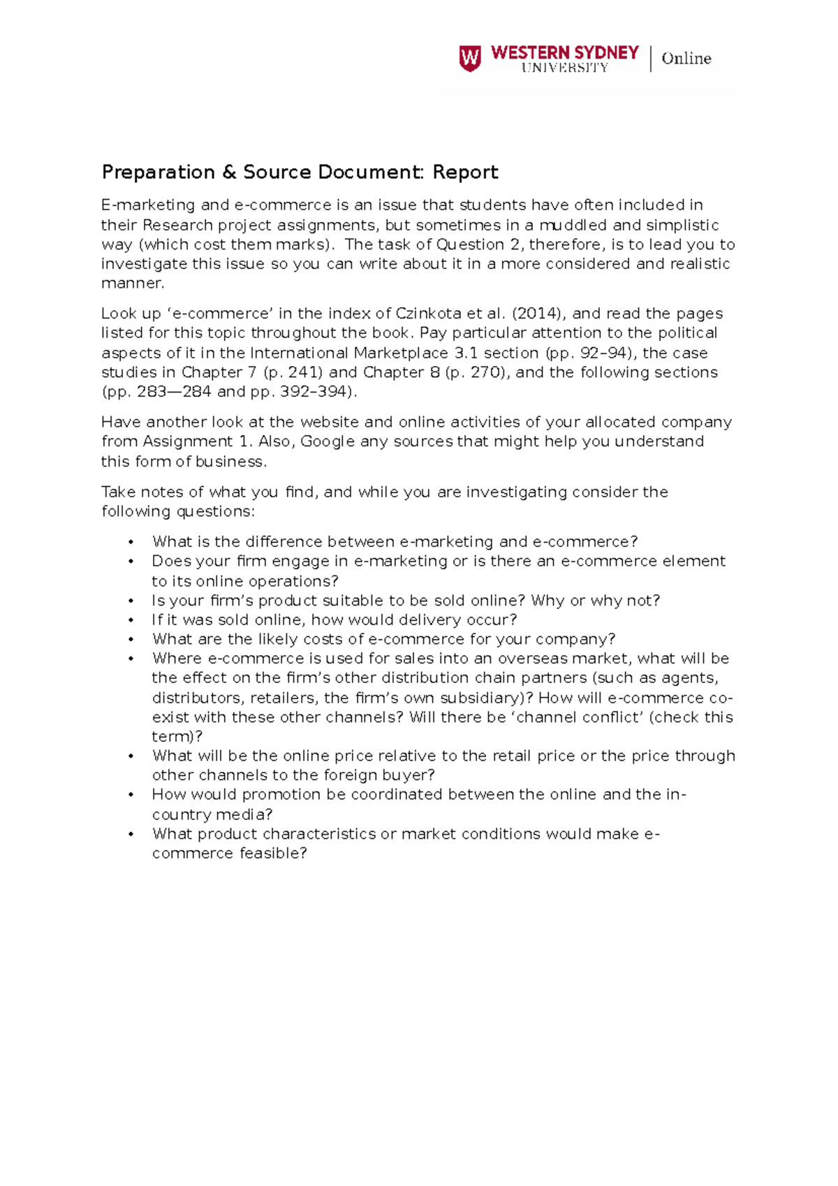 Preparation and source for Asessemnt 3 question 2 - Preparation ...