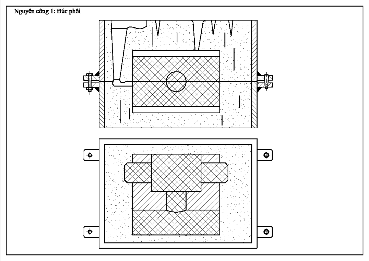Nc1-1 - ảnh vẽ nguyên công 1 - Công nghệ chế tạo máy - Nguyén cong 1 ...