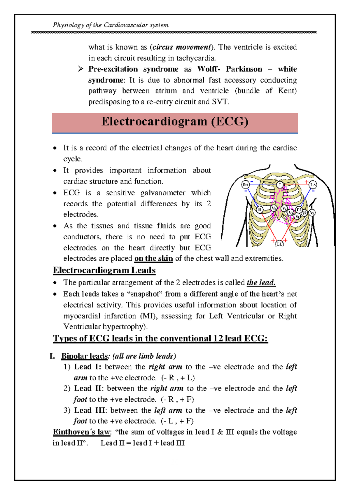 CVS 301 ECG Principles and Normal Waveforms Overview - Studocu