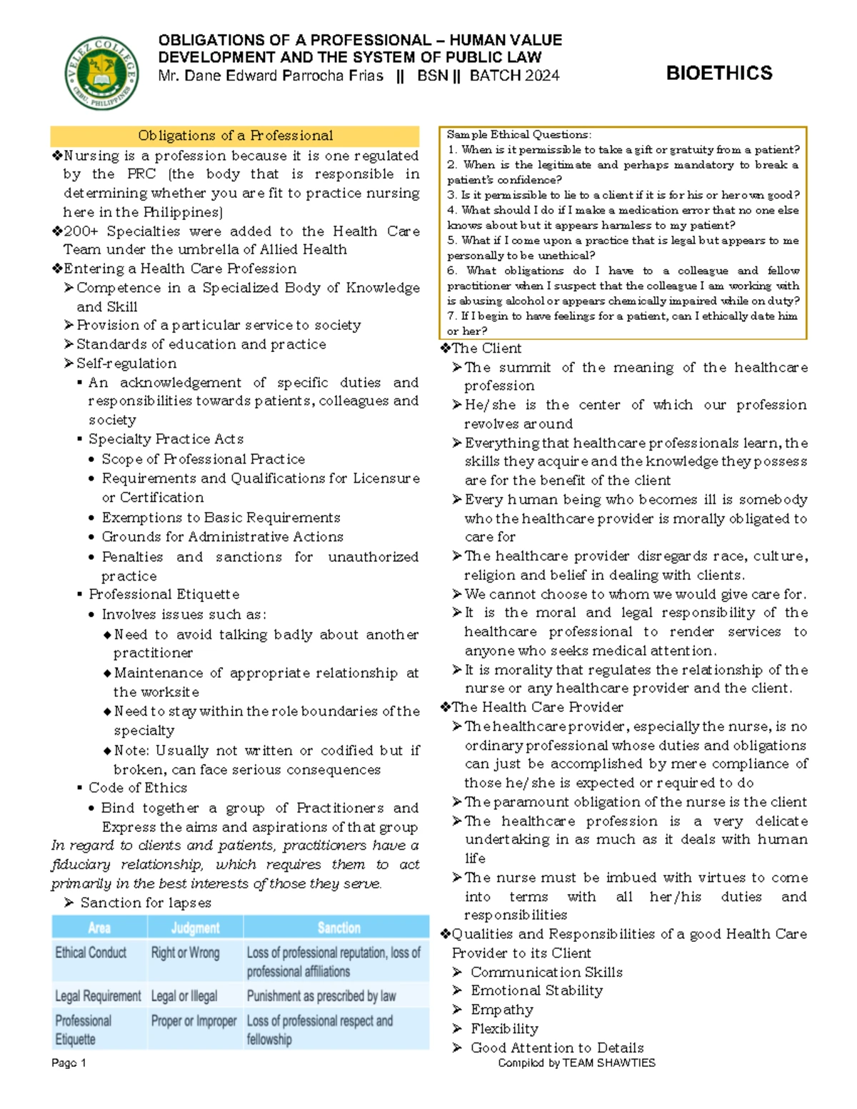 PDRI - PDRI table for class - © 2015 Food and Nutrition Research ...