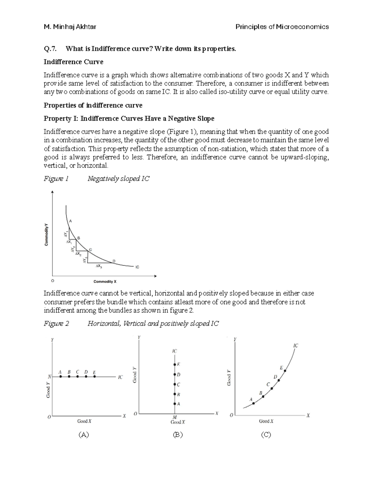 Principles of Microeconomics: Lec 07 - Properties of Indifference ...