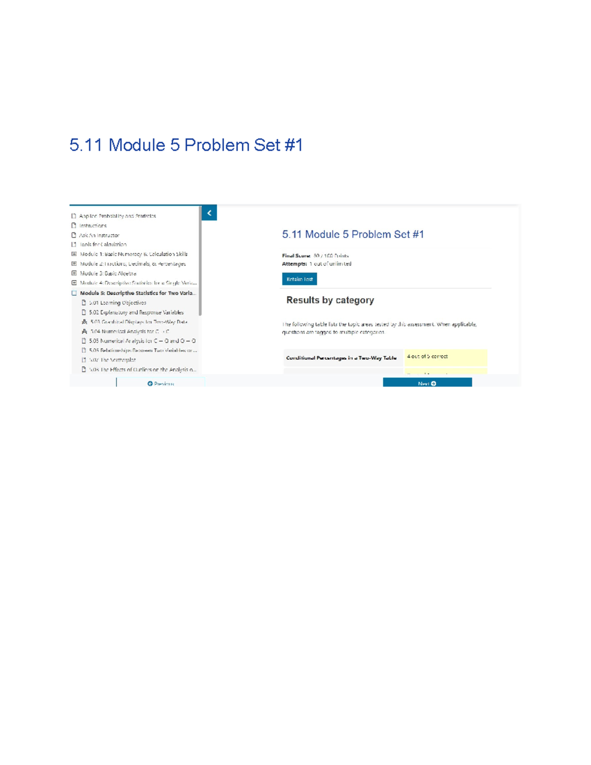 5.11 Module 5 Problem Set: Applied Probability & Stats Insights - Studocu