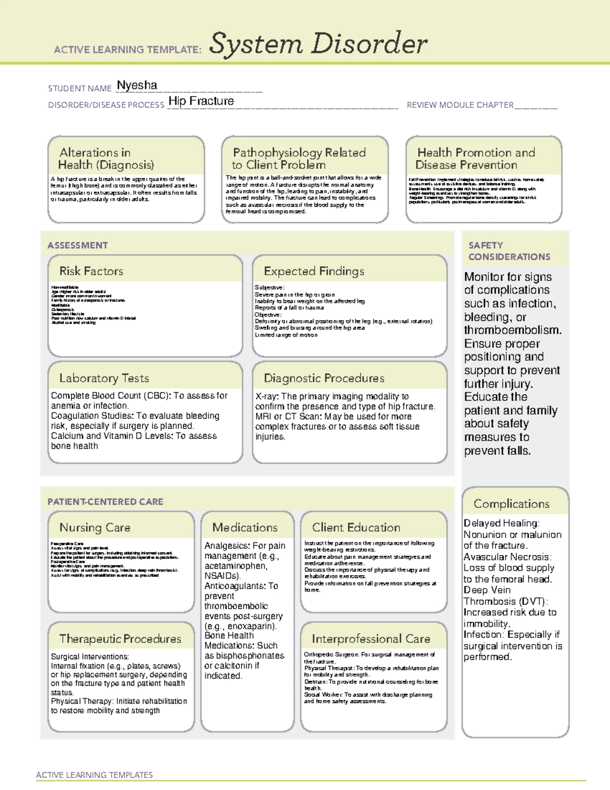 ACTIVE LEARNING TEMPLATE: Colon Cancer System Disorder Review Module ...