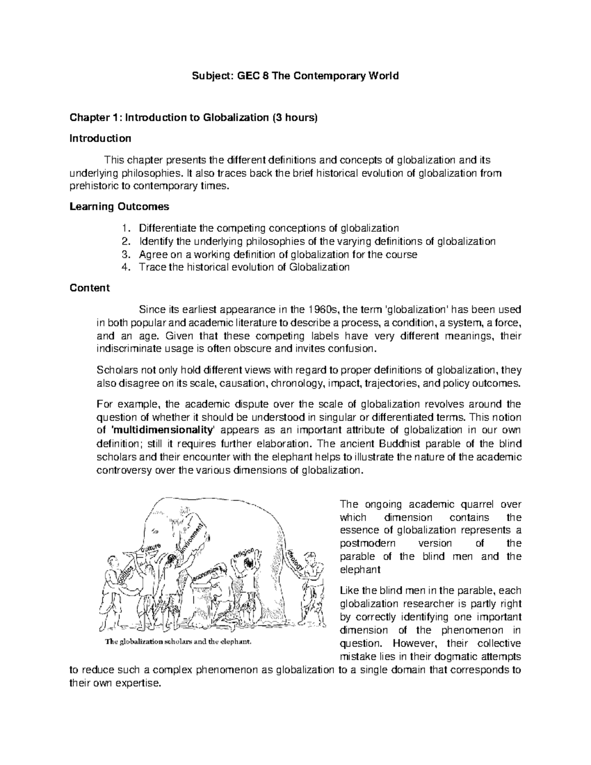 GEC 8 Lesson 1: Exploring the Nature and Evolution of Globalization ...