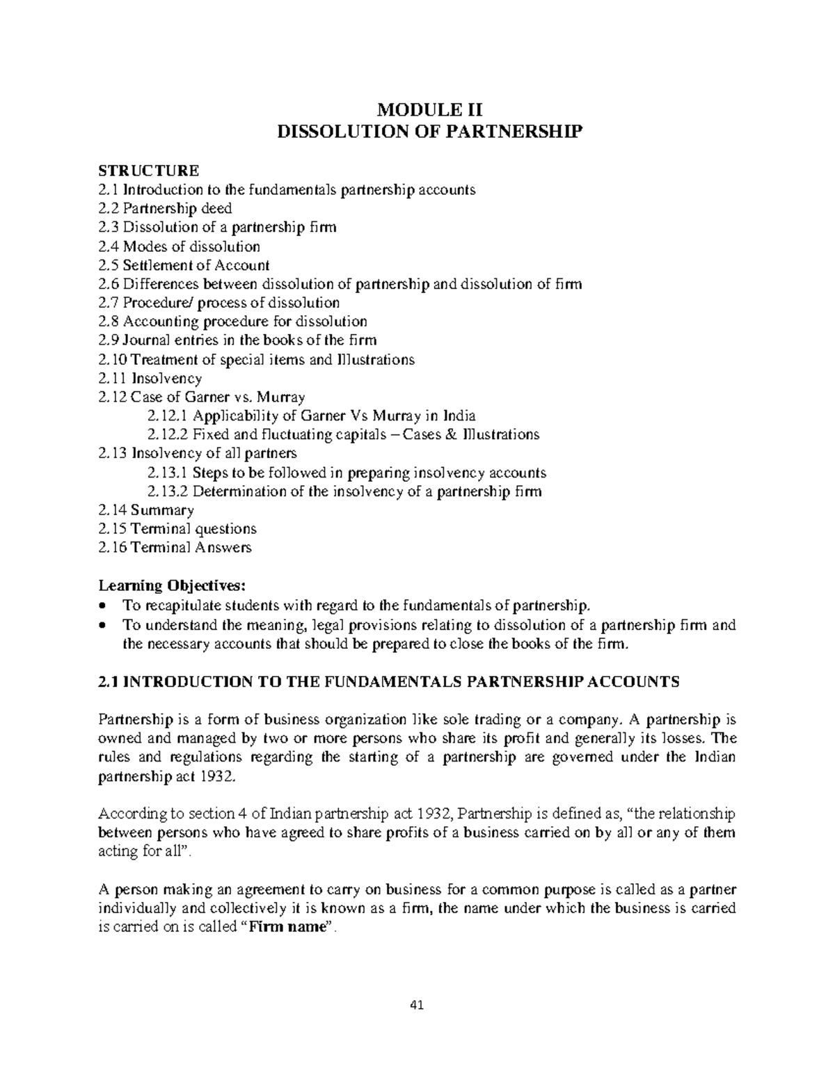 Dissolution of Partnership: Key Concepts and Accounting Procedures - Studocu