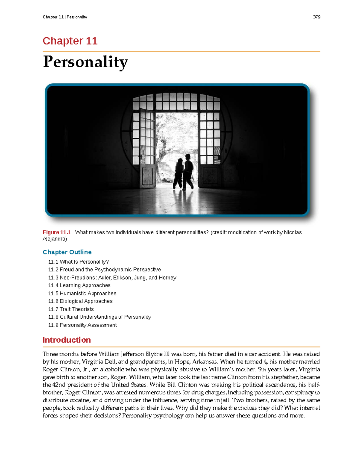Psychology 2e: Chapter 11 - Insights into Personality Theories and ...