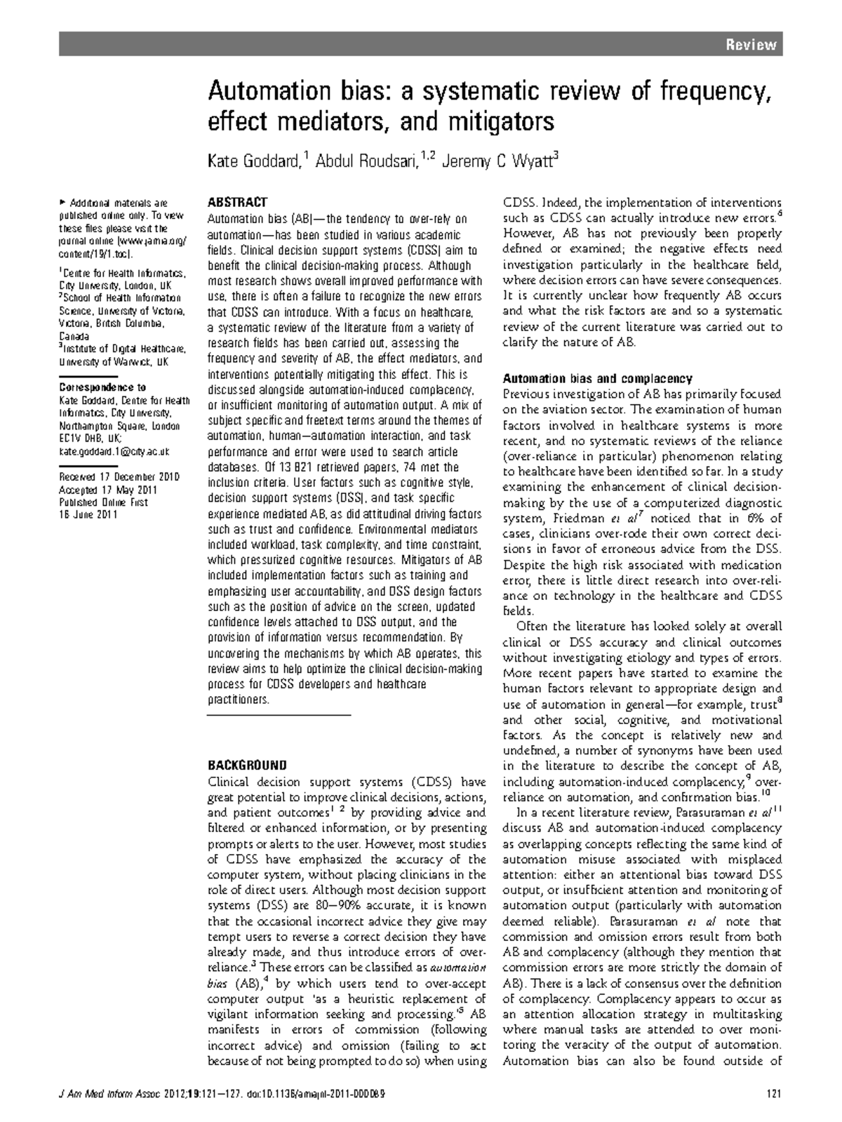 Automation Bias in Healthcare: A Systematic Review of Frequency ...