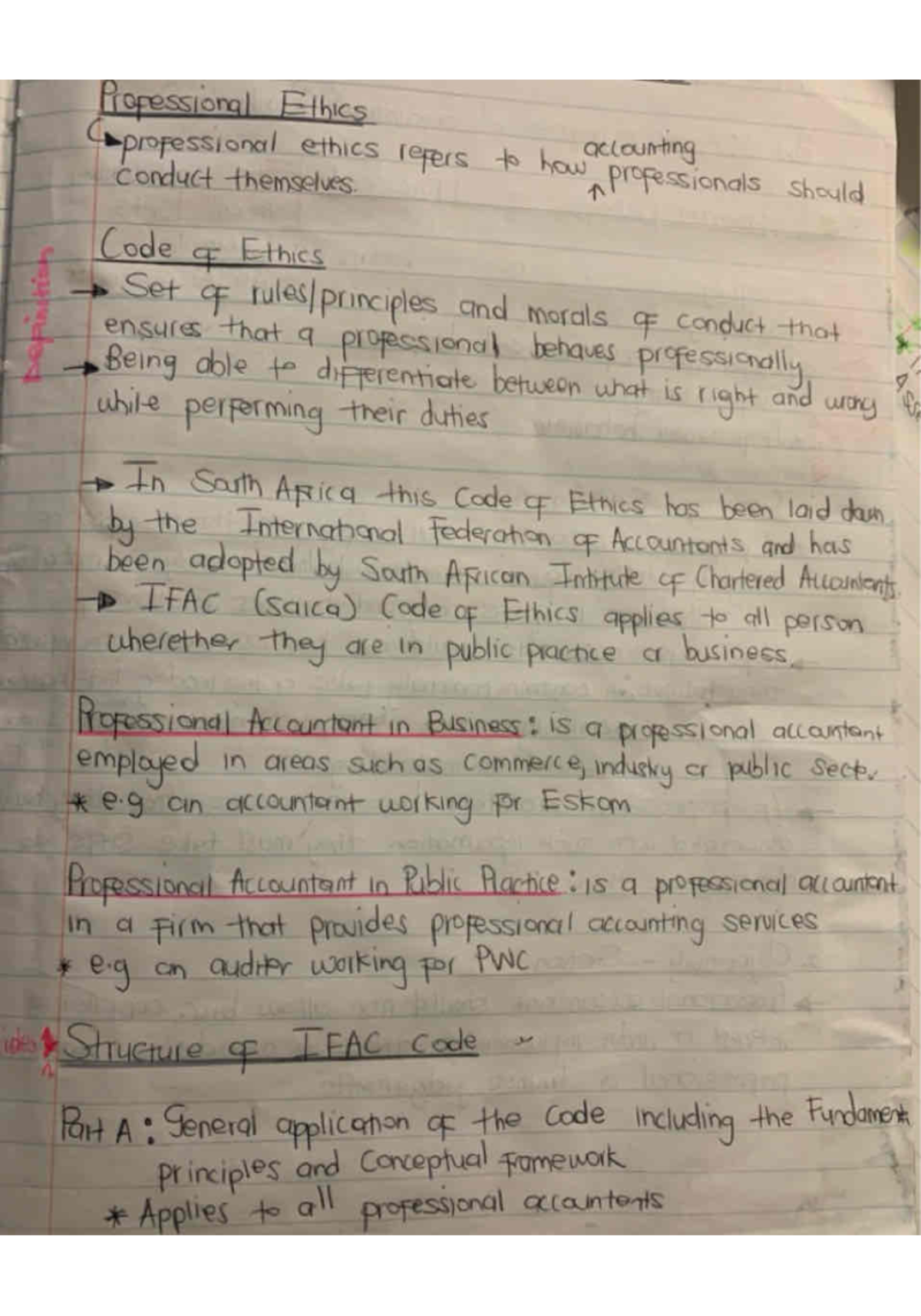 Unit 2 Auditing - Chapter 2: Professional Ethics in Accounting - Studocu