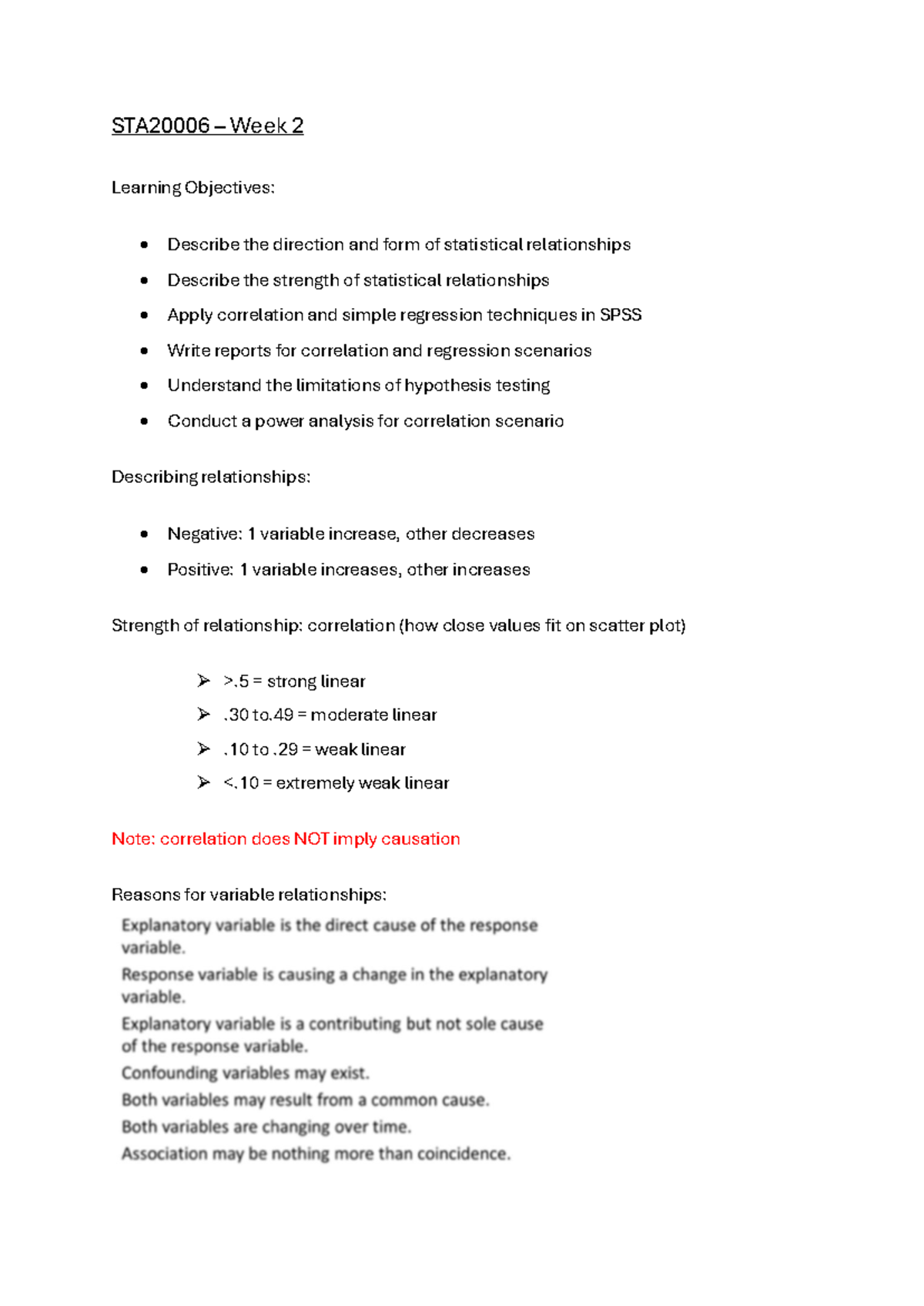 STA2000 6 Week 2 notes - STA20006 – Week 2 Learning Objectives ...