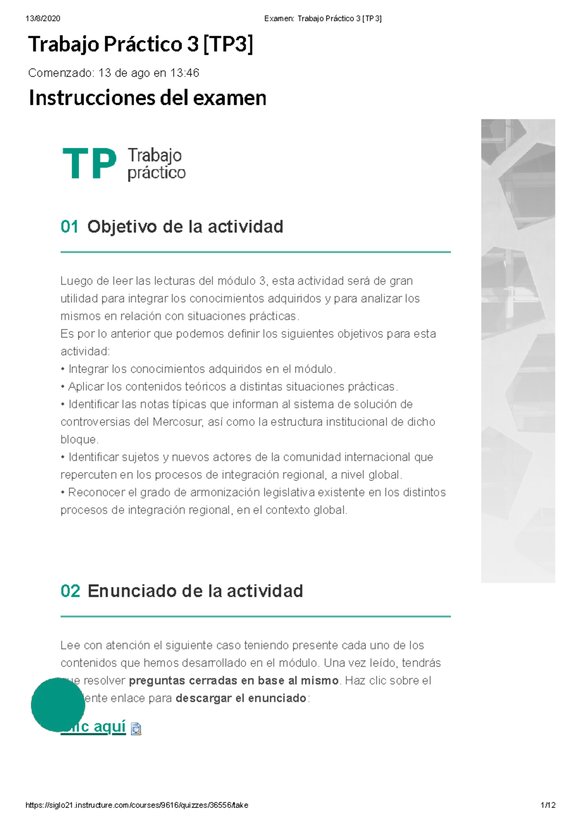 TP 3 Integ REG Ernesto 75Establece que los procedimientos Ley 7.888 de Protección contra la ...