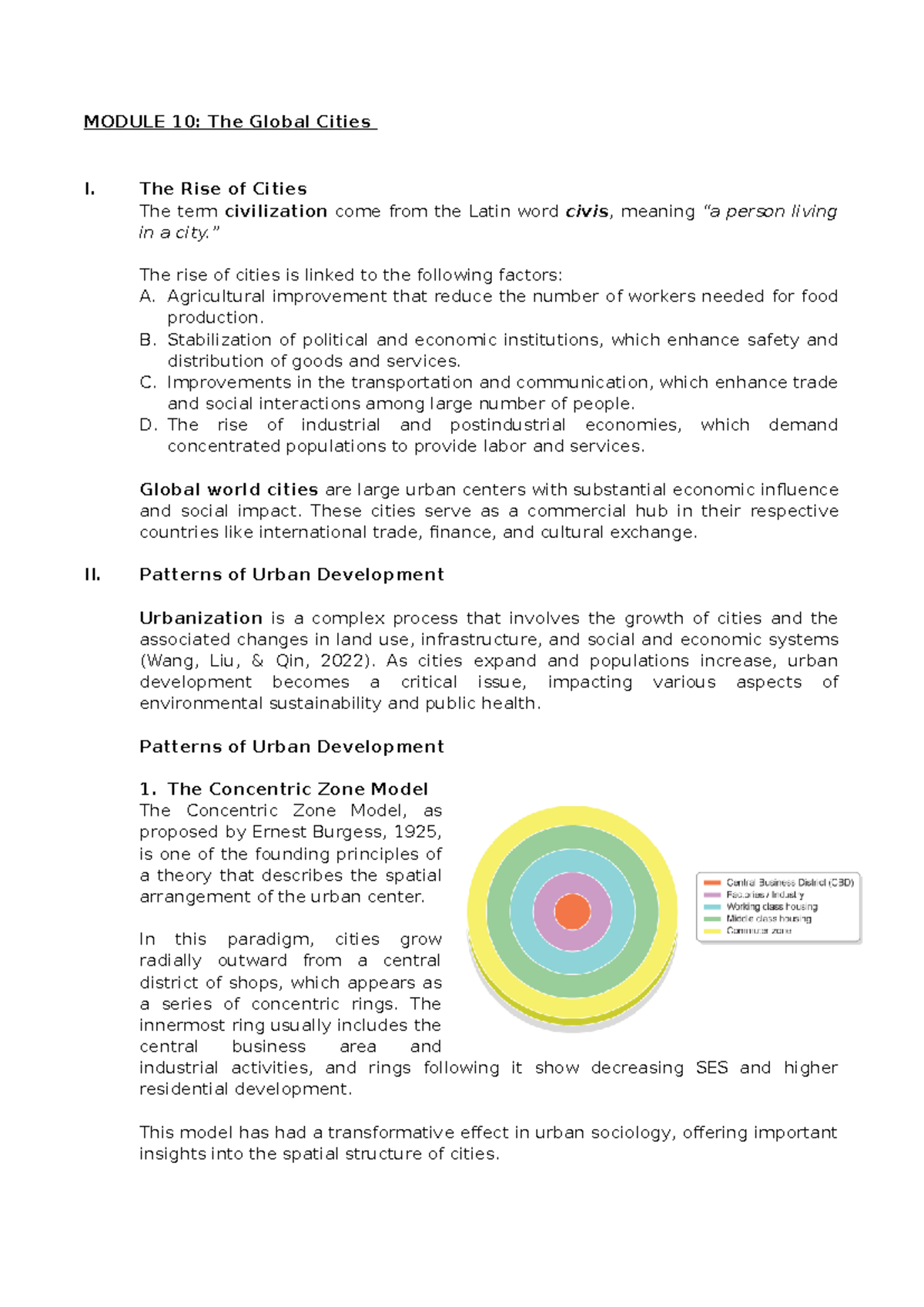 Module 10 - Understanding Global Cities: Urban Development Patterns ...