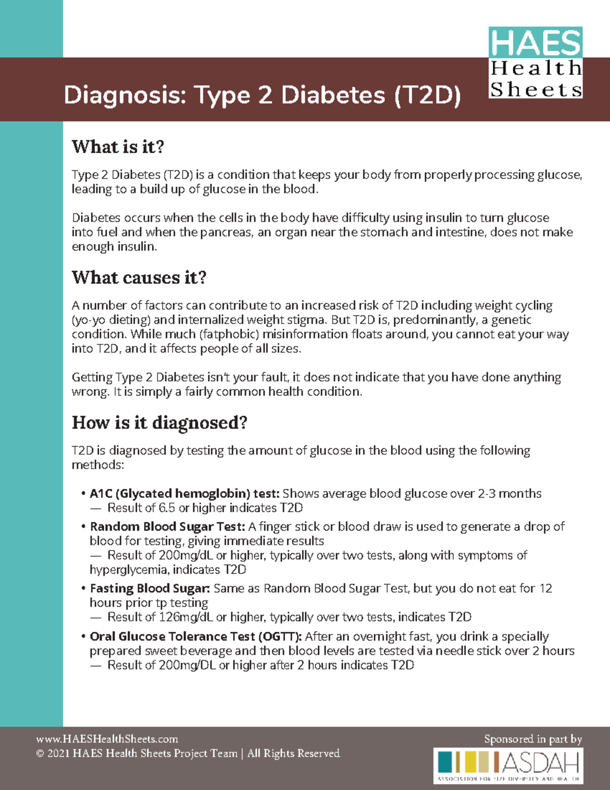 HHS Type 2 Diabetes (T2D): Understanding, Diagnosis, and Management ...