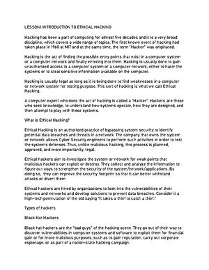 Intro To Programming - Lecture notes 1 - 1 1 INTRODUCTION TO ...