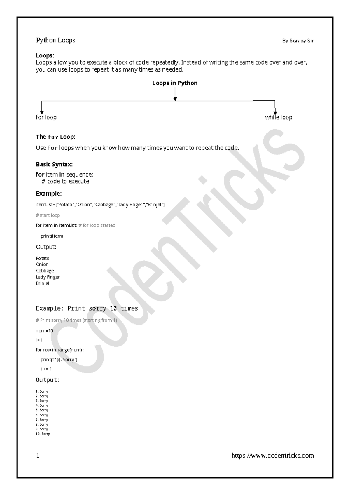 Python Loops: Understanding For and While Loops - Studocu