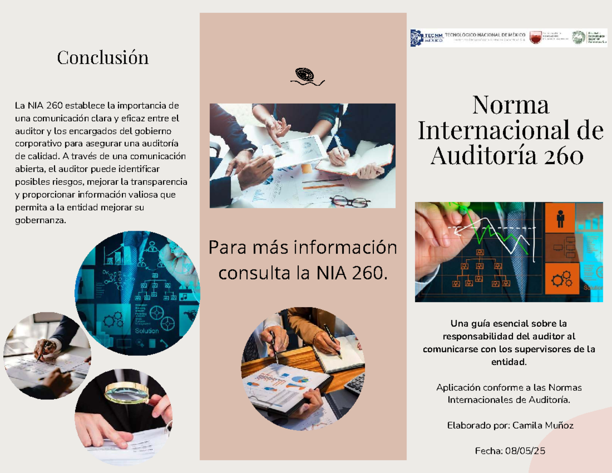 Conclusión sobre la NIA 260: Comunicación Efectiva en Auditoría - Studocu