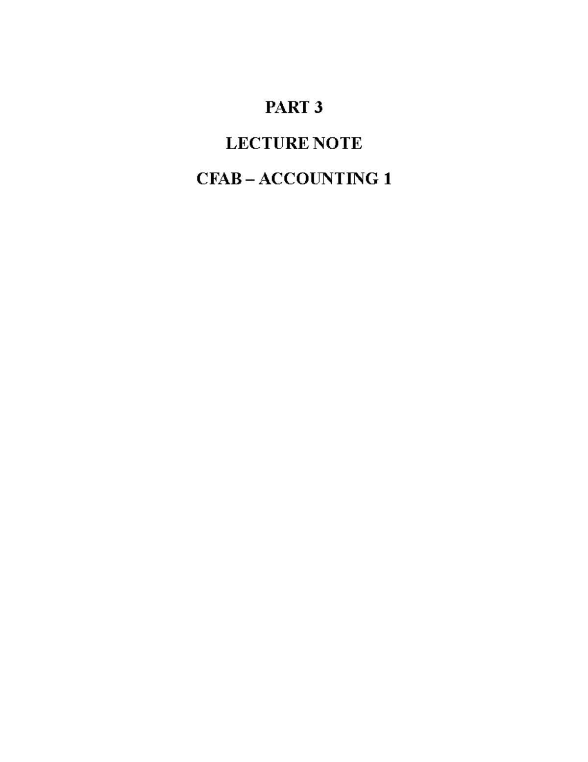 CFAB Accounting 1 Lecture Notes: Chapter 1 - Introduction to Accounting ...