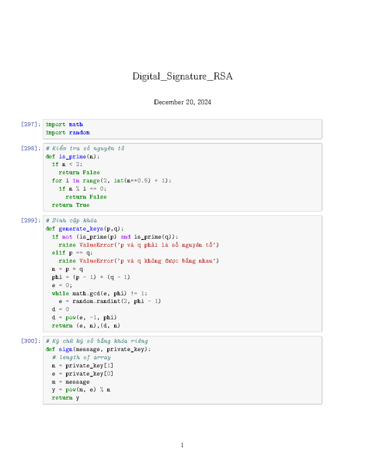 Demo RSA Digital Signature Using Python Code - Studocu