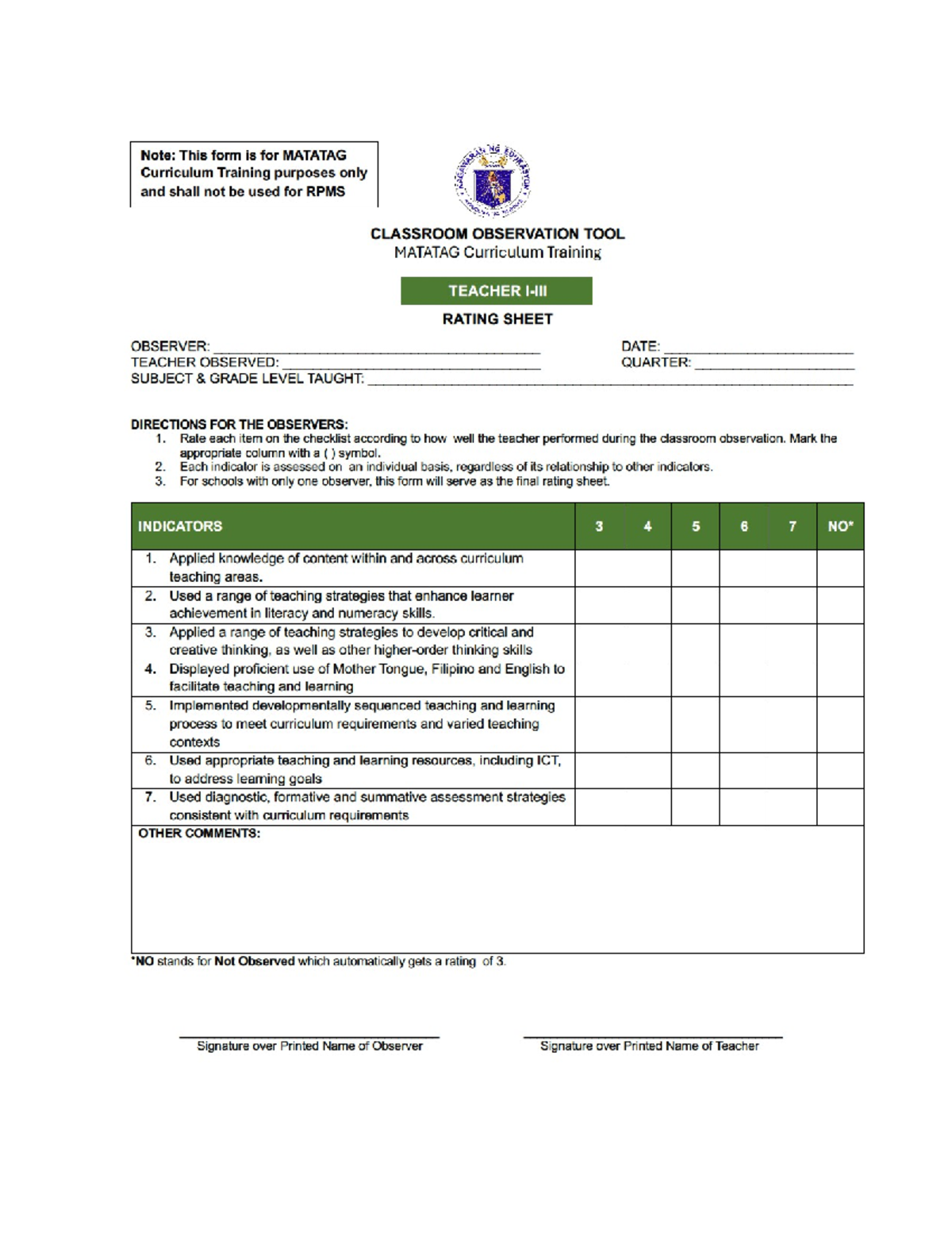 CO- Matatag - Sample Lesson Plan for Engaging Students - Studocu