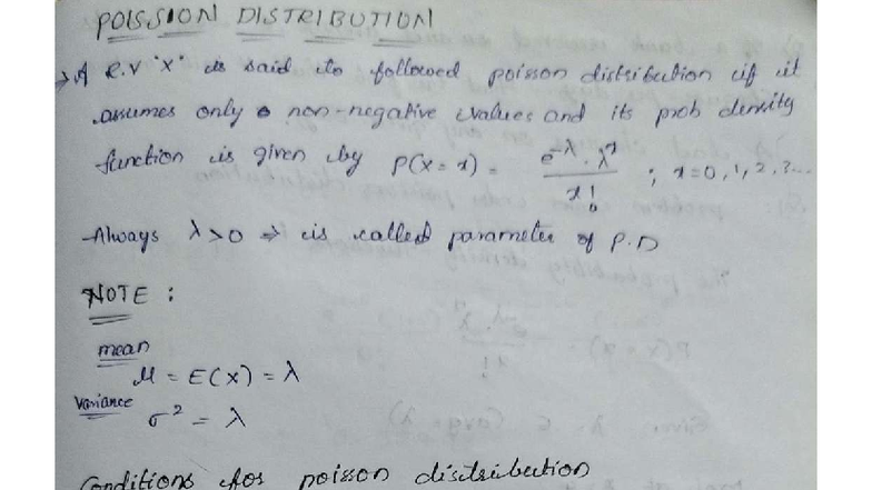 PO81: Poisson Distribution Concepts and Problem Solving - Studocu