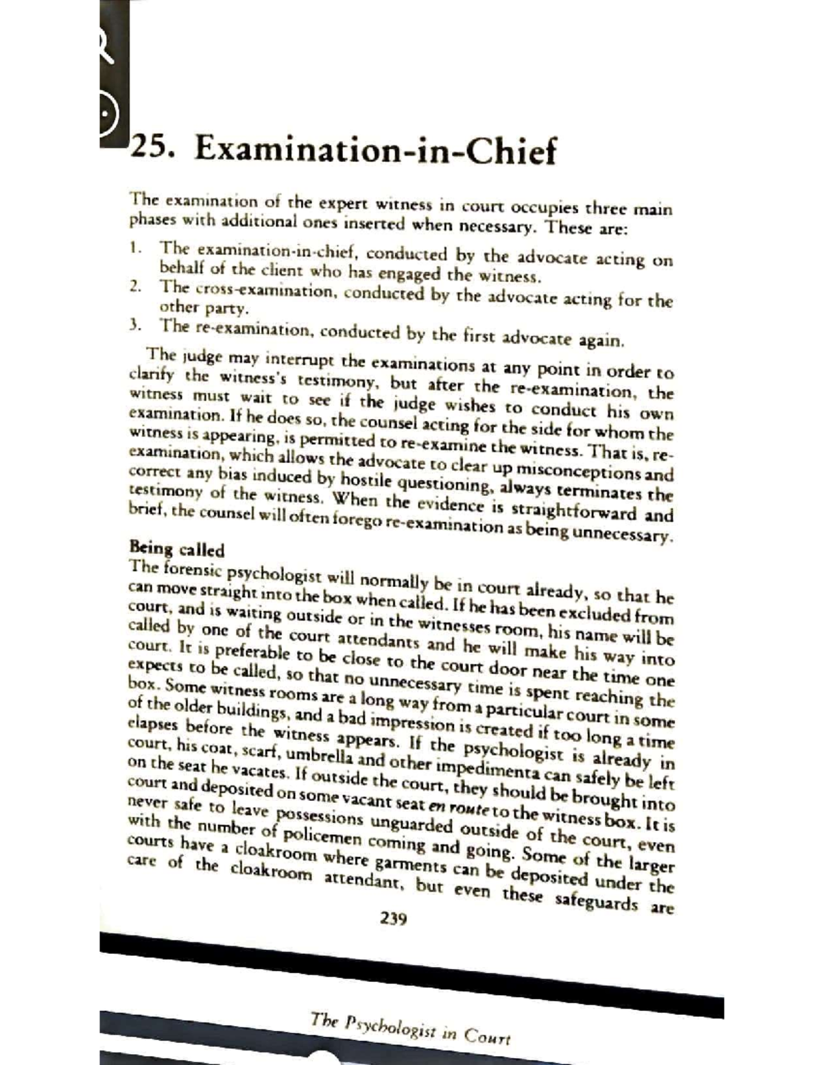 Examination in chief - Good study material for forensic psych - 22528 ...