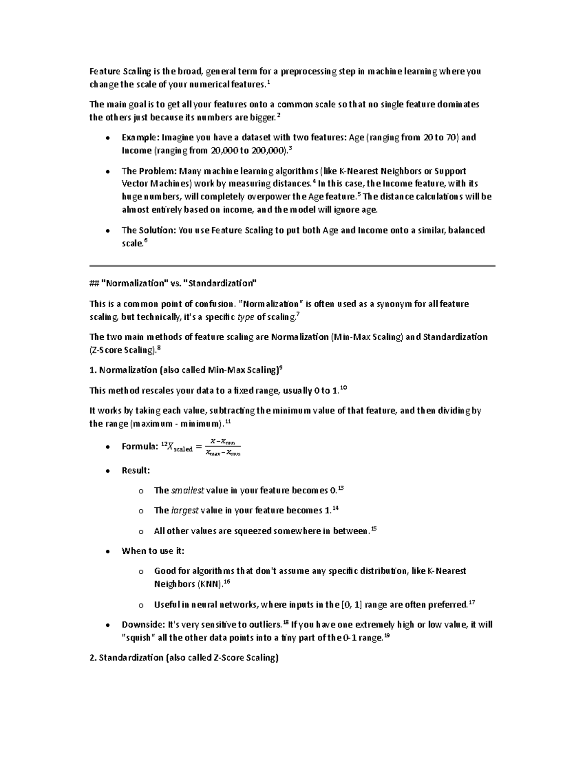 Unit 4 Notes: Feature Scaling, Bias, Variance & Regularization in AIML ...