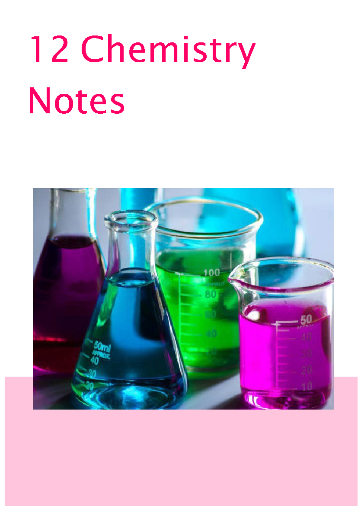Unit 3: Equilibrium, Acids, and Redox Reactions Summary Notes 2023 ...