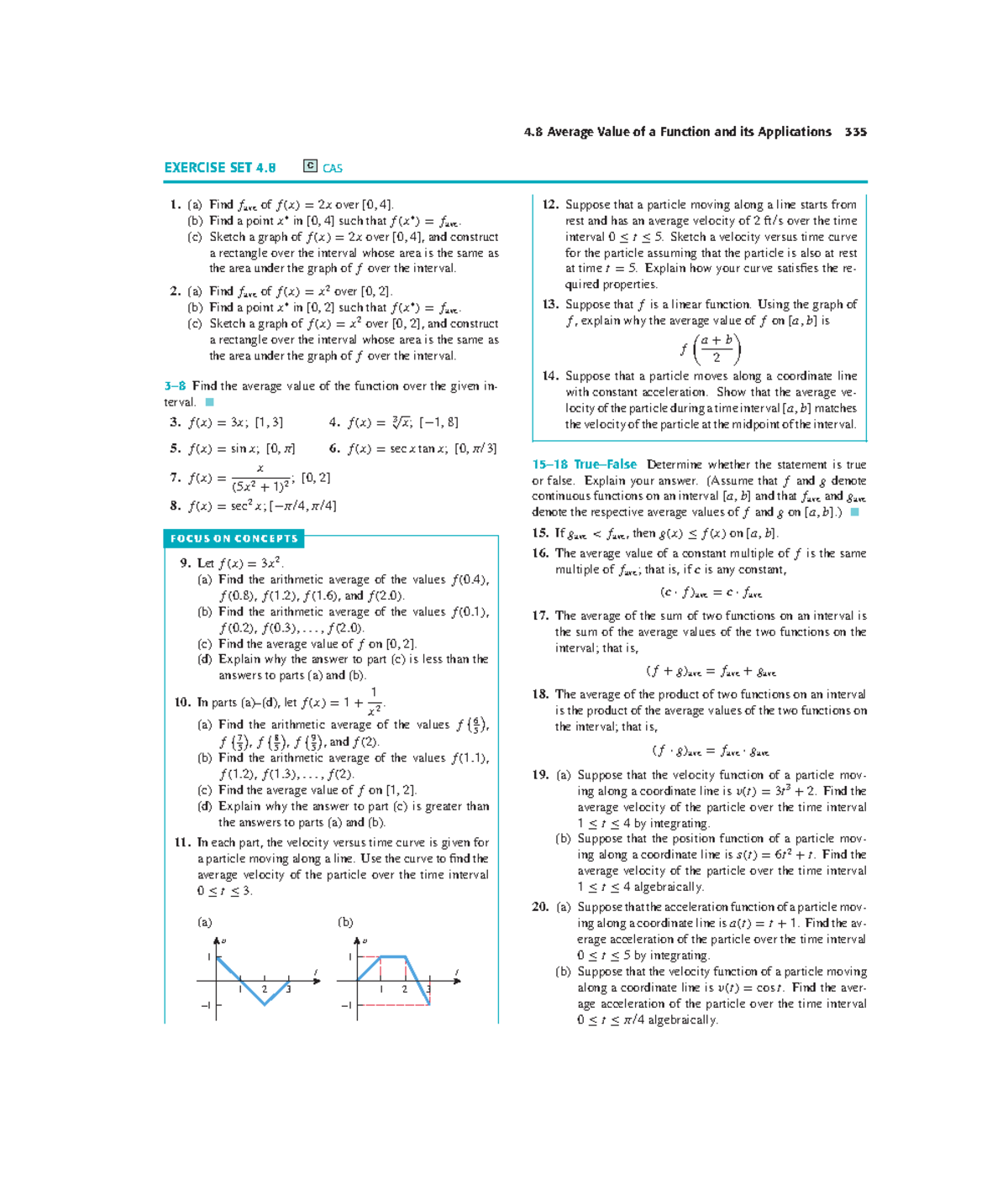 Calculus C04: Average Value of Functions & Applications Exercises - Studocu