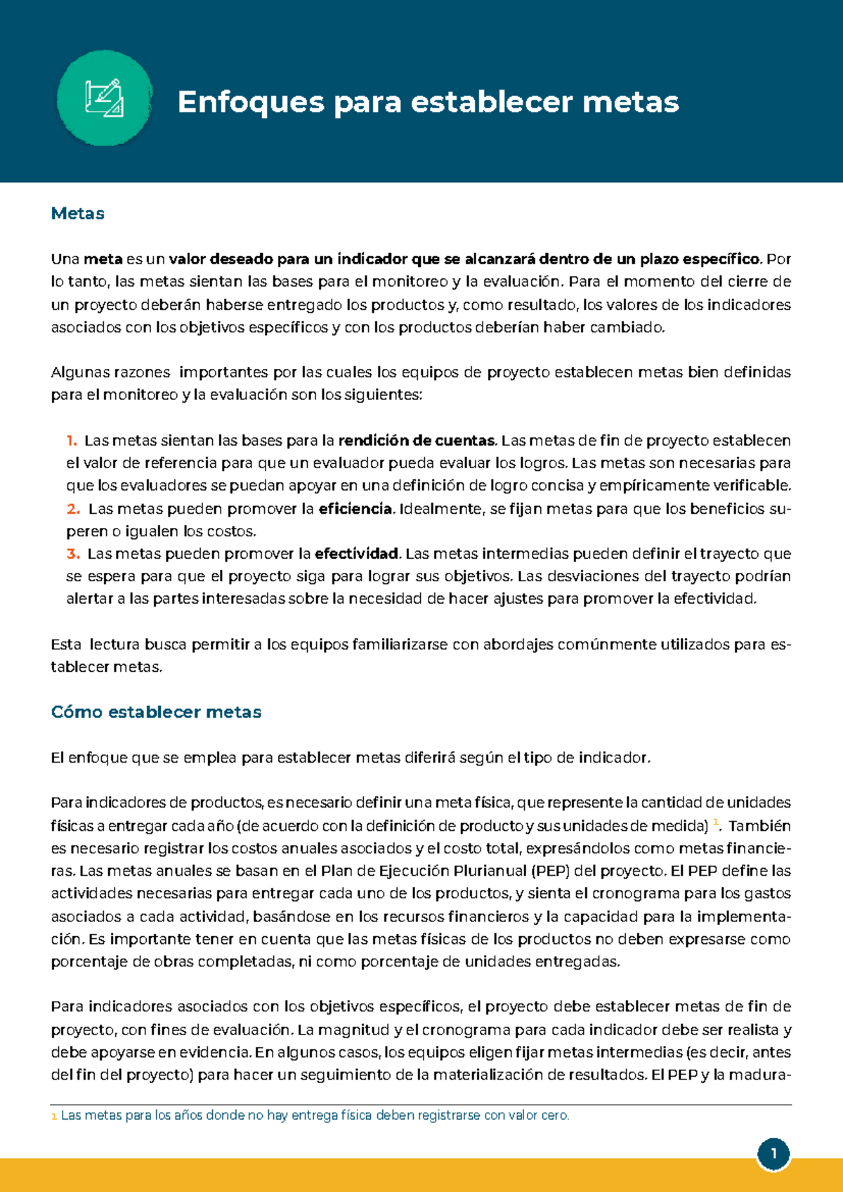 Enfoques para Establecer Metas en Proyectos: Guía Práctica - Studocu