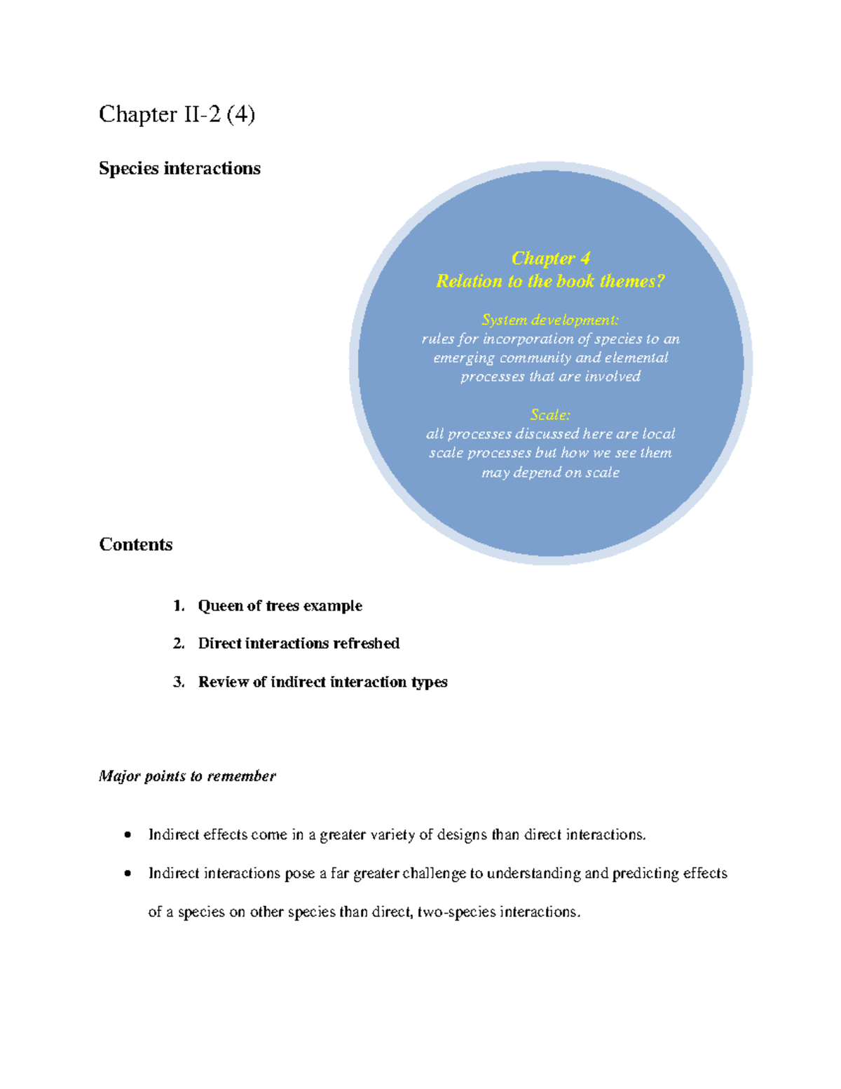 Bio 3DD3 Chapter 4 Notes - Chapter (4) Species interactions Chapter 4 ...