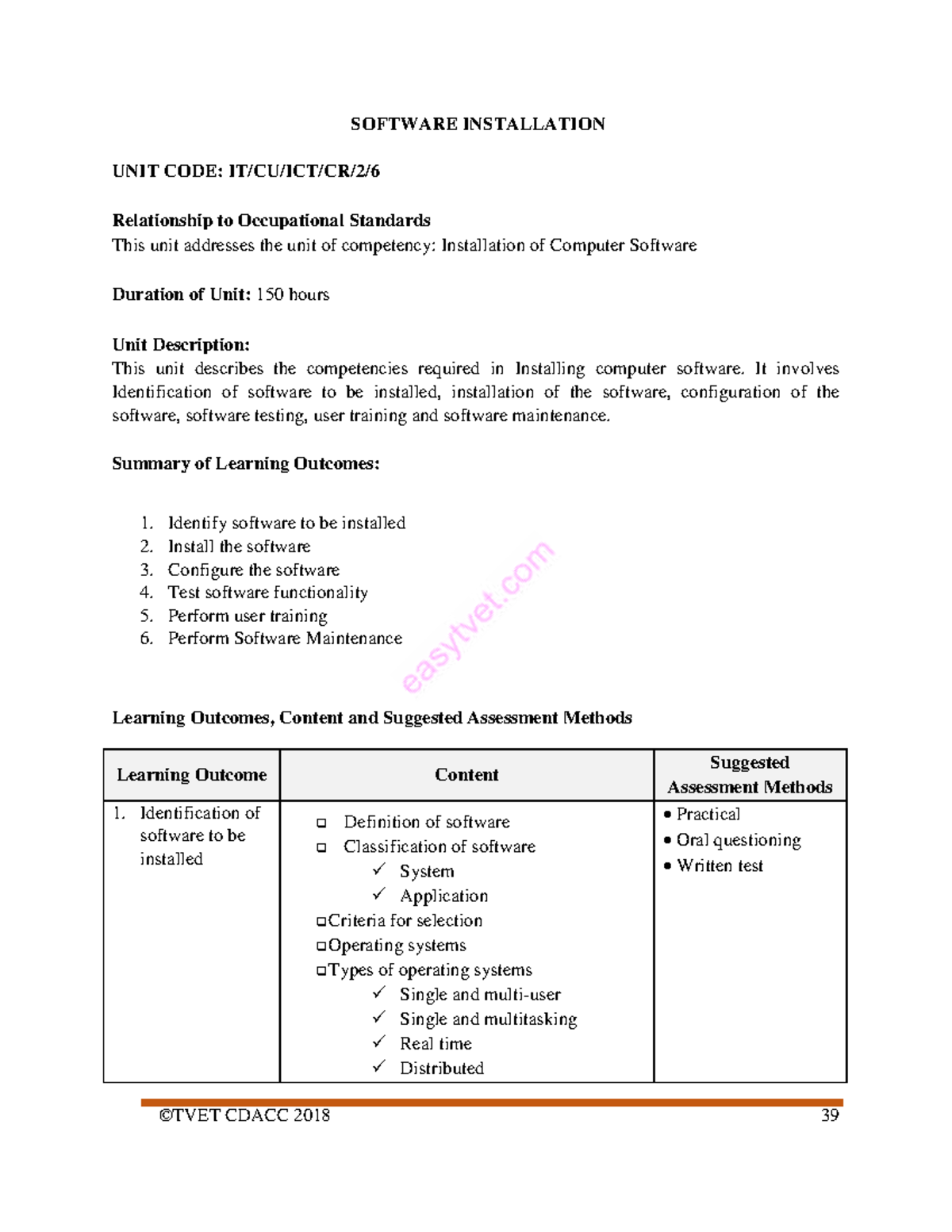 Install Computer Software: Unit Code & Competency Overview - Studocu