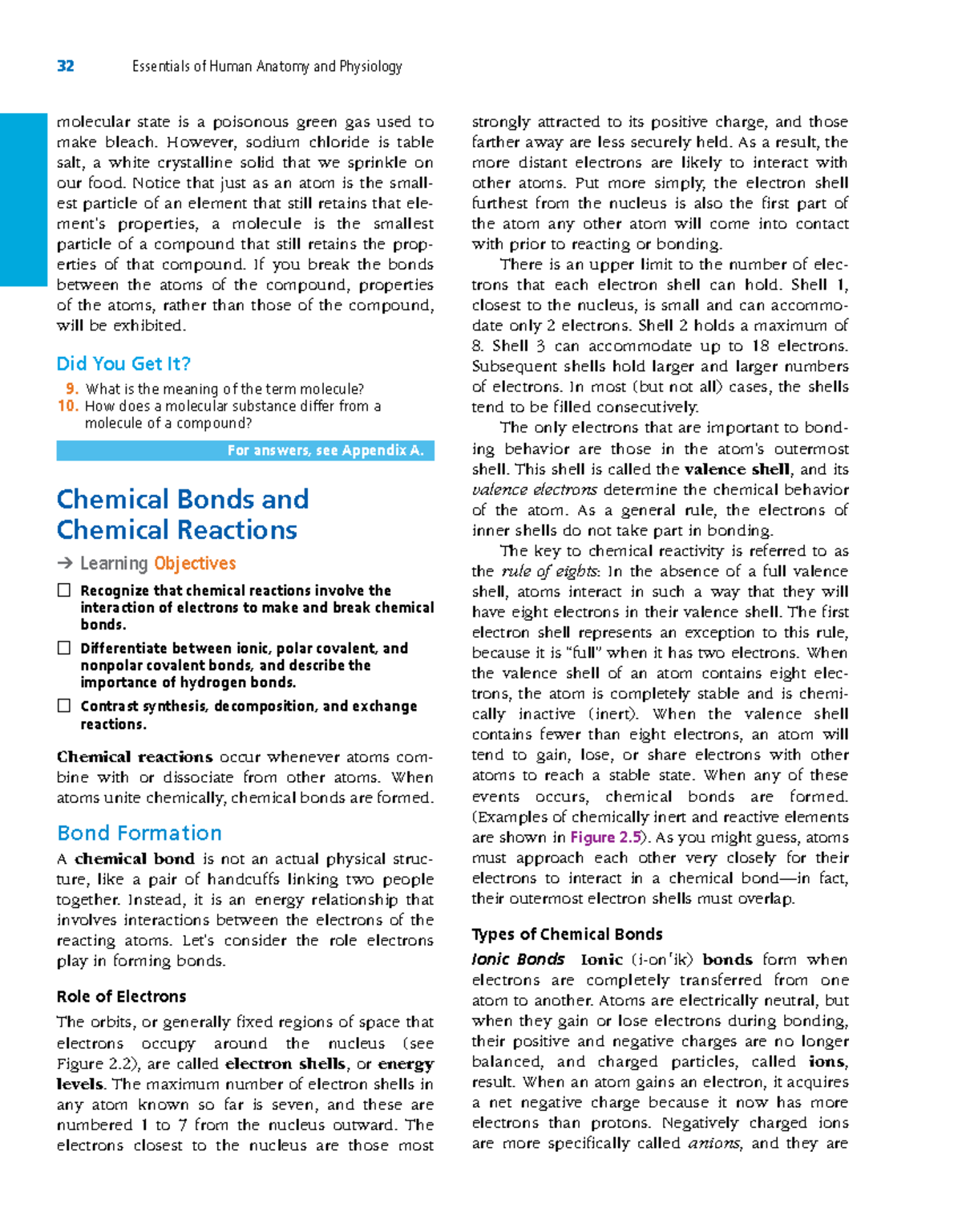 Anatomy and physiology 1-21 - 32 Essentials of Human Anatomy and ...