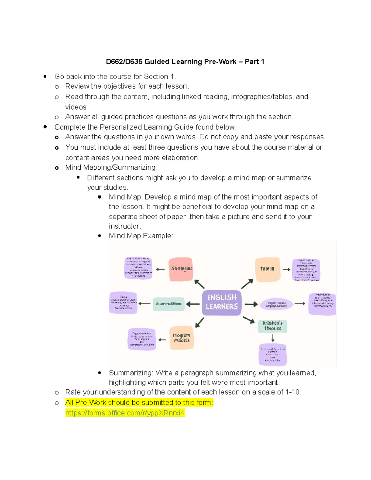 Guided Learning D662: Policies, Practices, and Legal Requirements ...