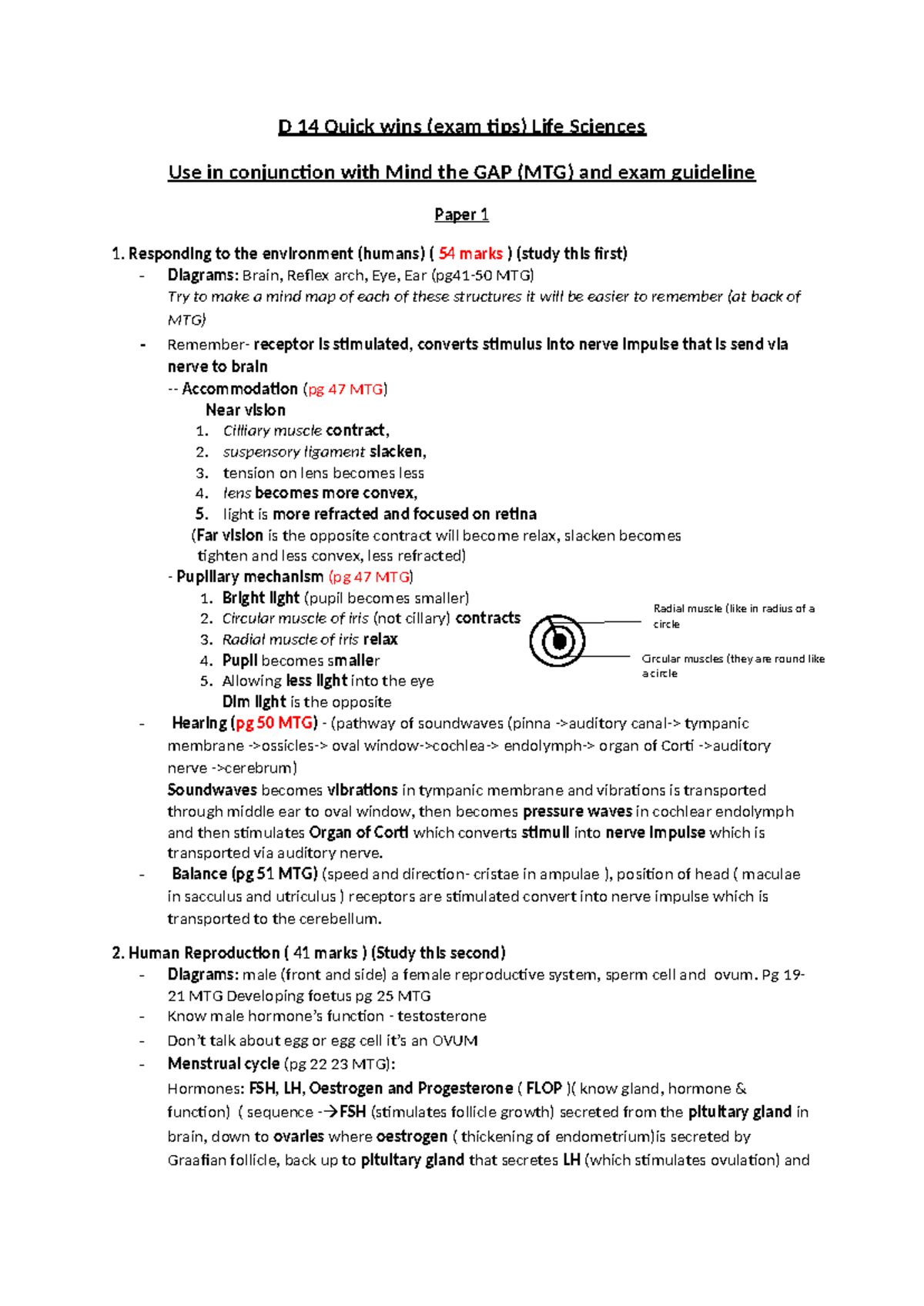 Life Sciences D 14 Exam Tips: Quick Wins for Paper 1 & 2 - Studocu