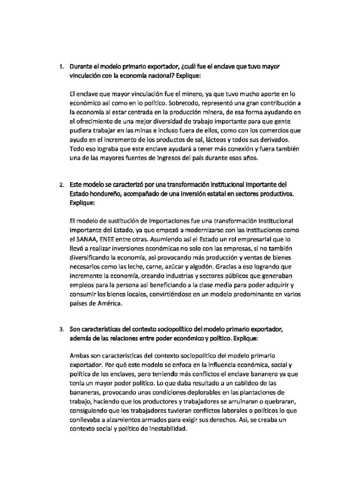 Guía de Ejercicios: Enclave Minero y Bananero - Studocu