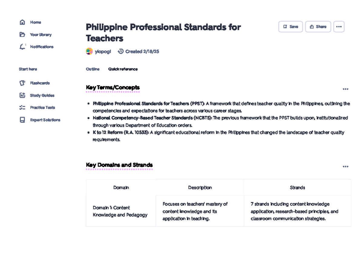 PPST Framework Overview: Key Concepts and Domains for Teachers - Studocu
