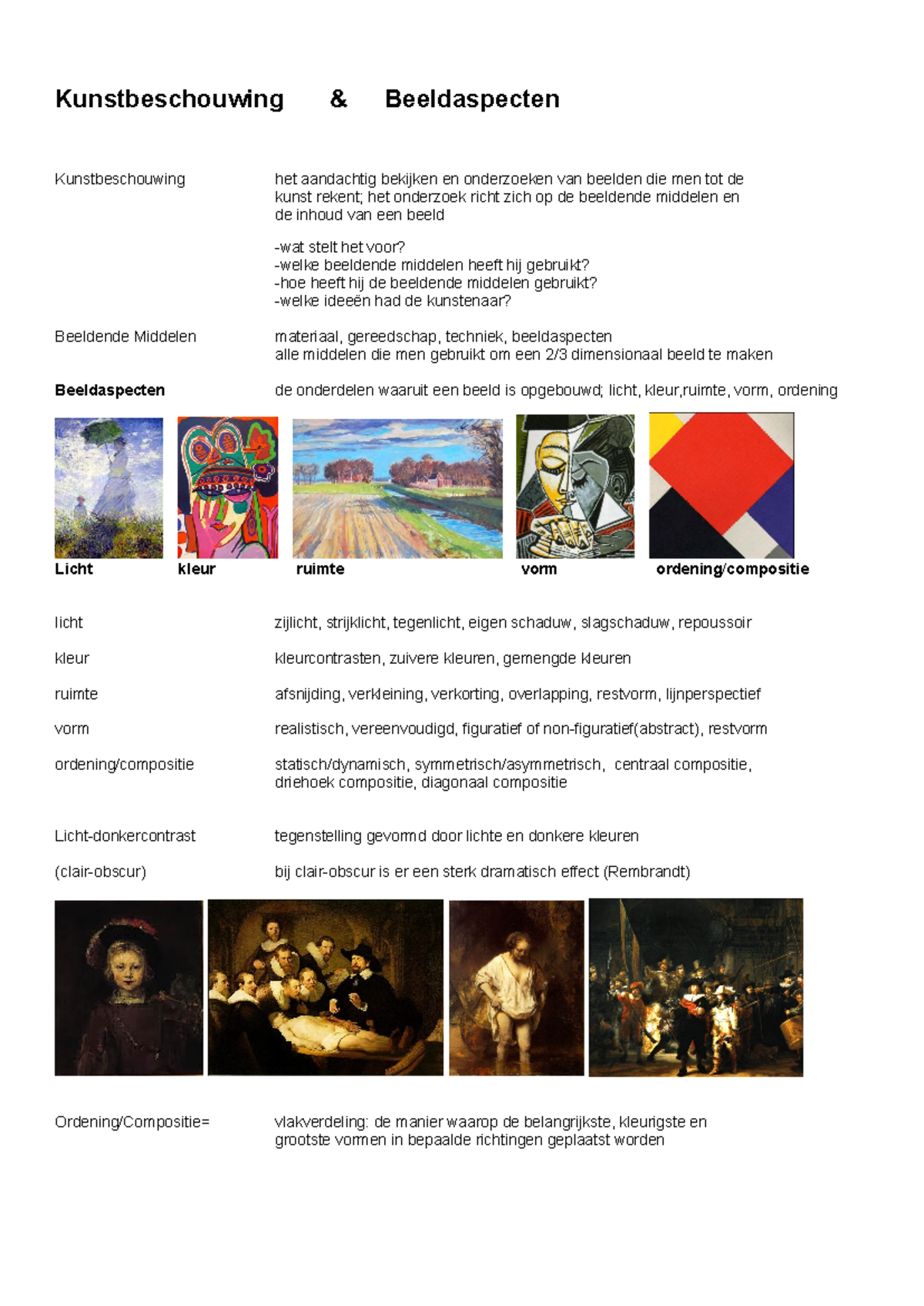 Kunstbeschouwing 2022: Beeldaspecten en Grafische Vormgeving Analyse ...