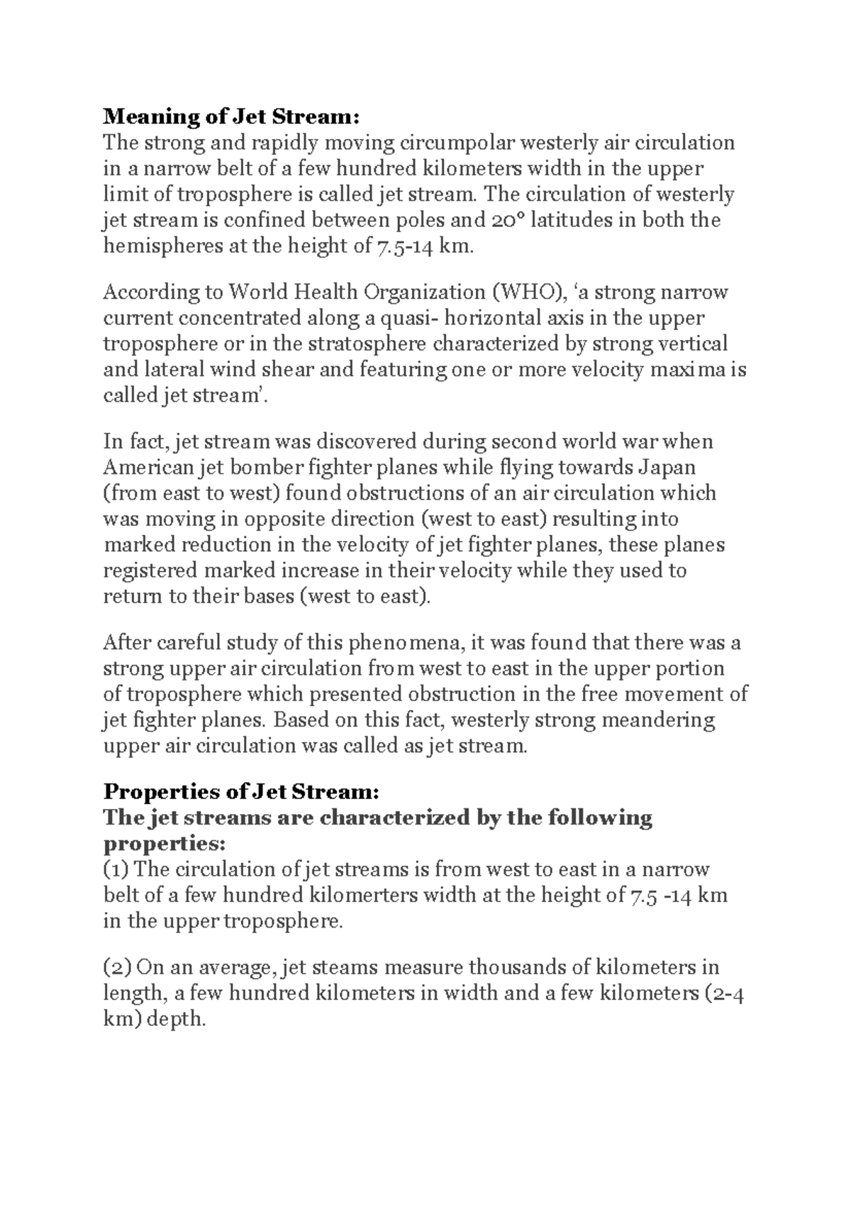 Jet Stream - Meaning of Jet Stream: The strong and rapidly moving ...