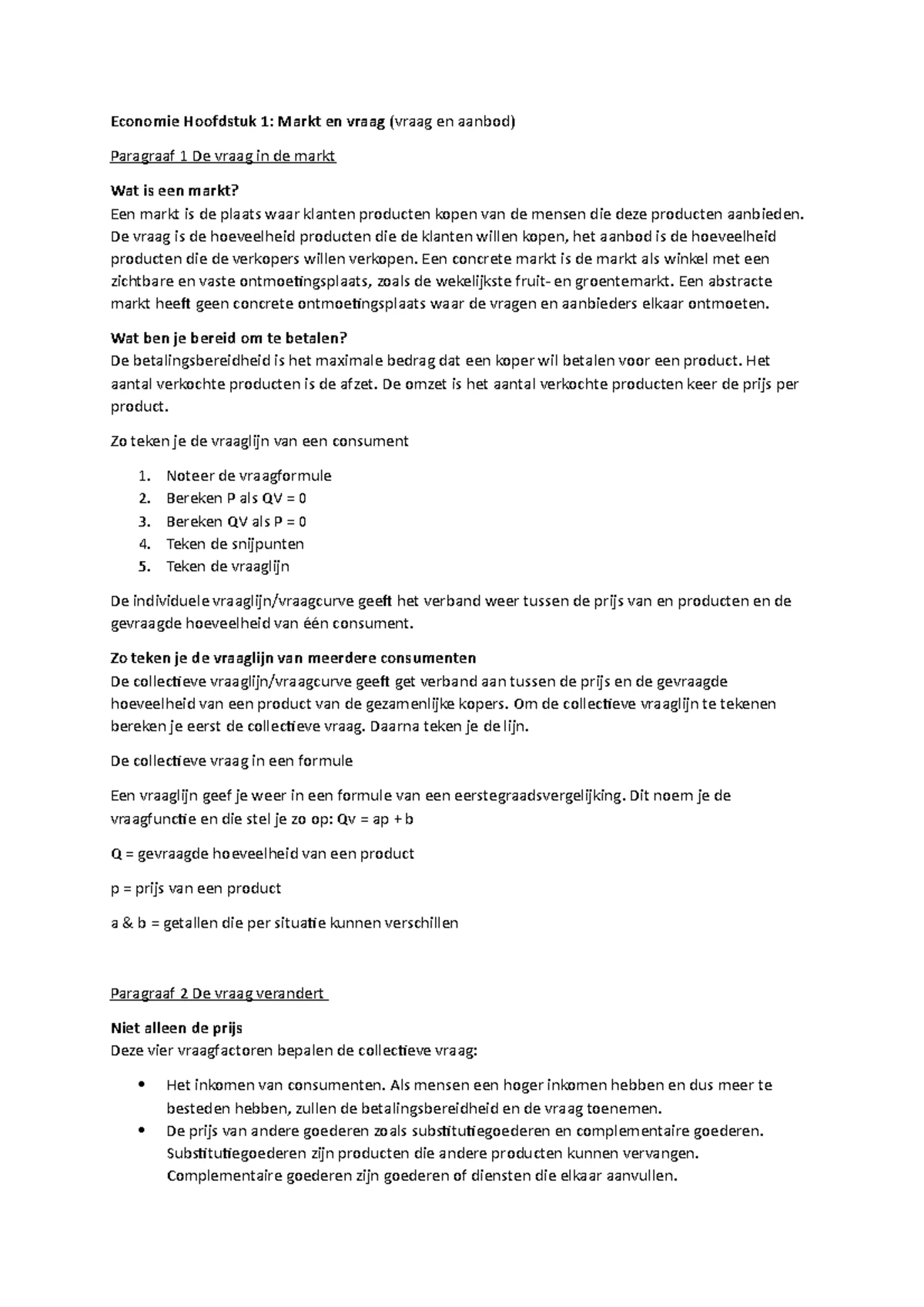 Economie Samenvatting H5 en H6: Collectieve Goederen en ...