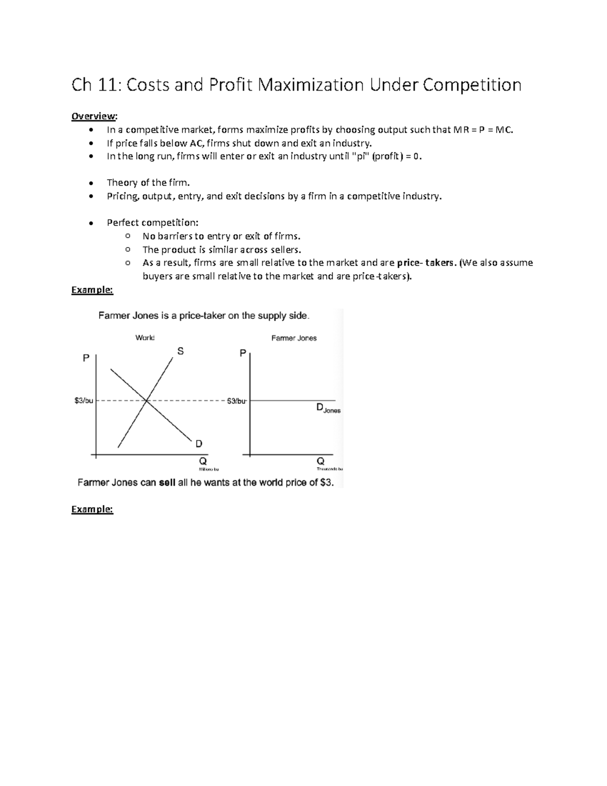 Micro. Econ Ch 11: Costs & Profit Maximization in Competition - Studocu