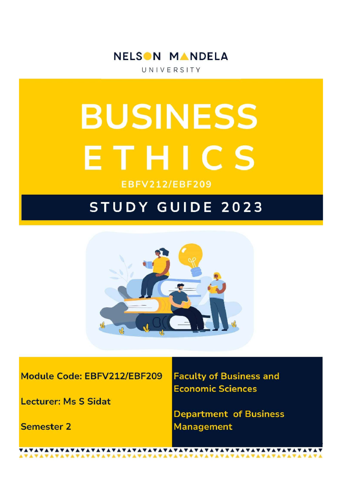BUSINESS ETHICS STUDY GUIDE 2023: MODULE EBFV212 CONTENTS & OUTCOMES ...