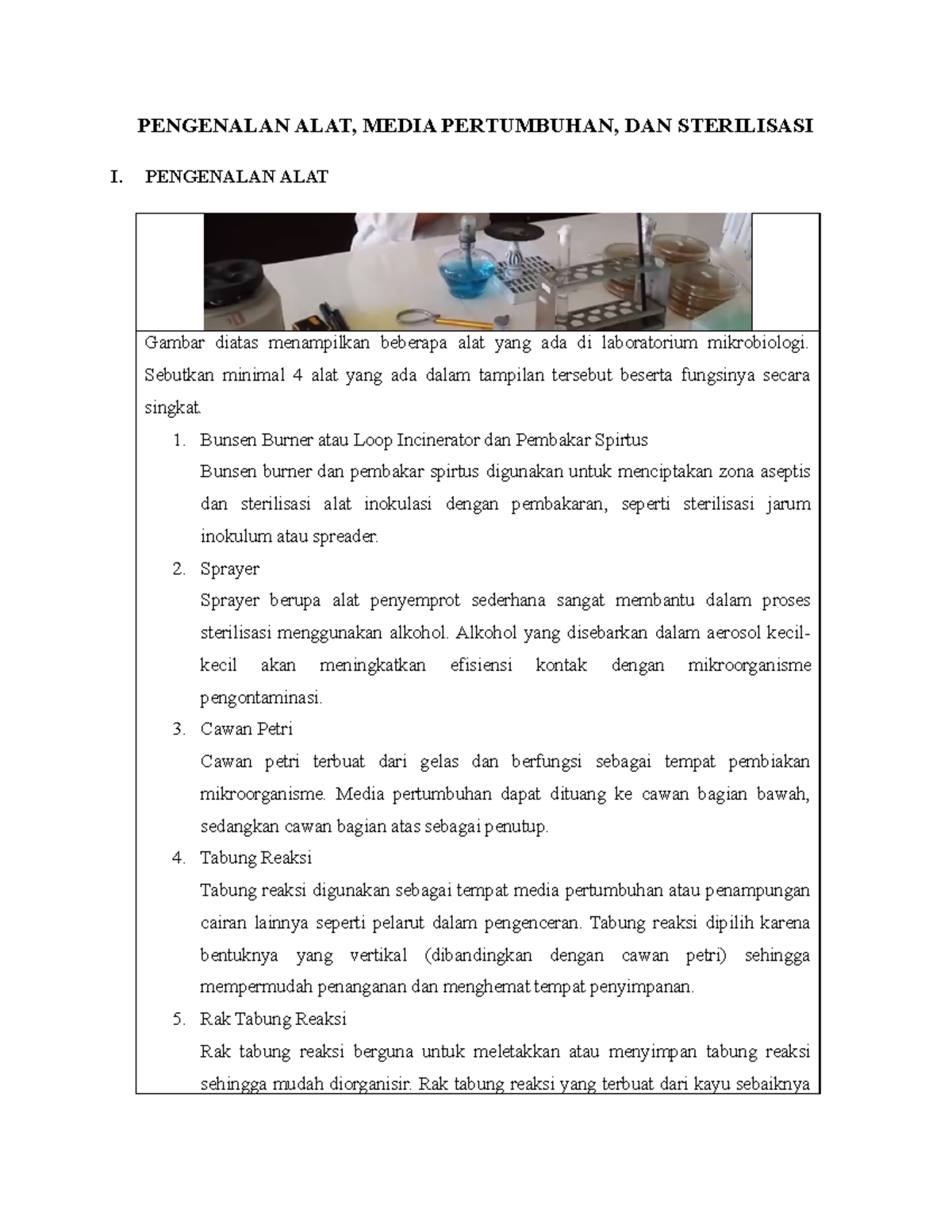 Mikrobiologi Pengenalan Alat, Media Pertumbuhan, dan Sterilisasi ...