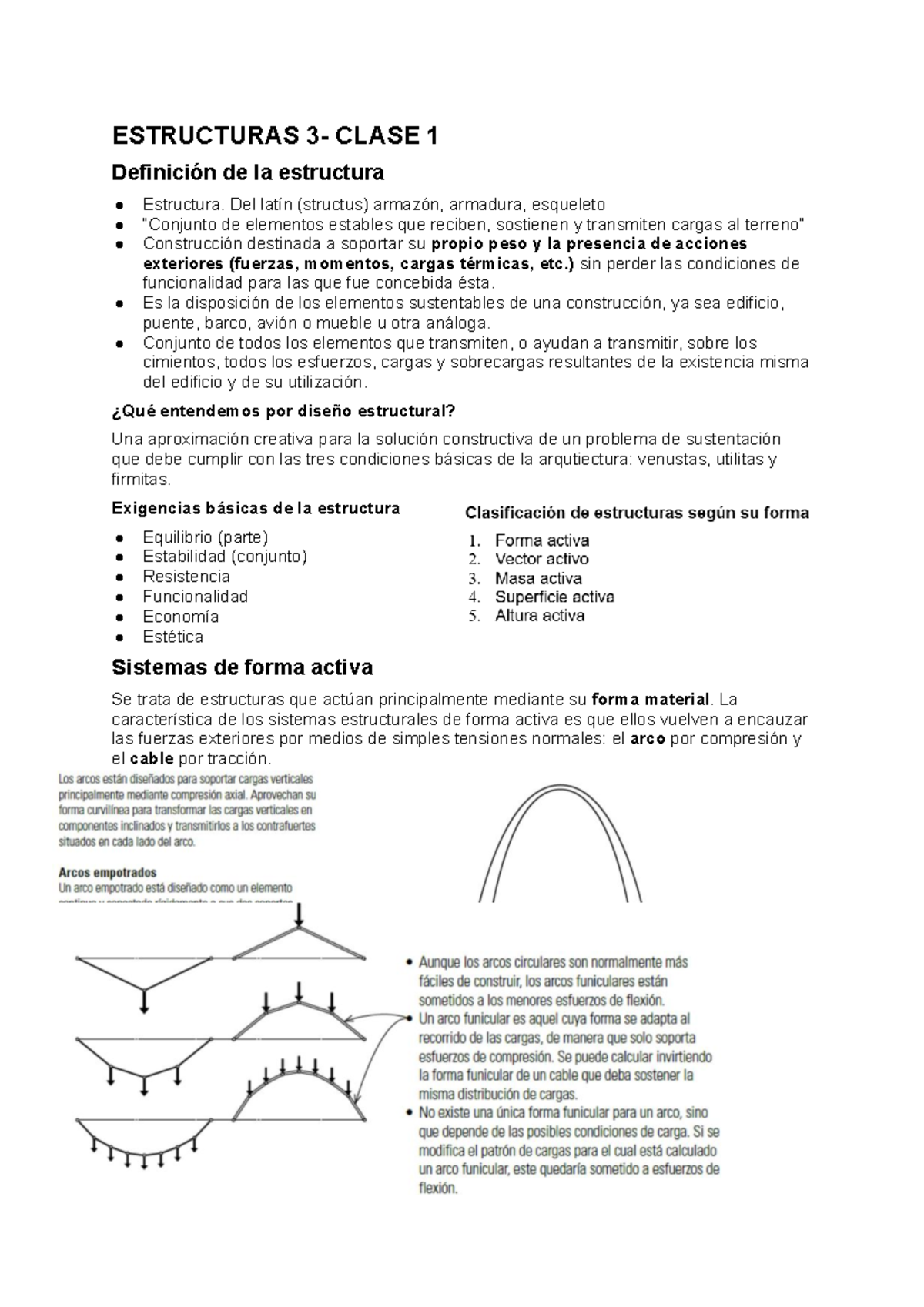 Estructuras CLASE 1: Definición y Tipos de Sistemas Estructurales - Studocu