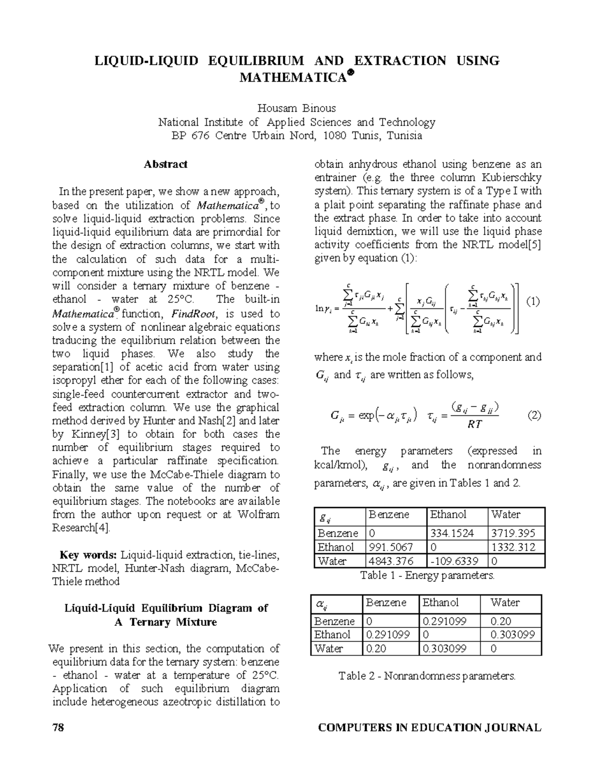 EQUILIBRIUM AND EXTRACTION USING MATHEMATICA - 8 - Studocu