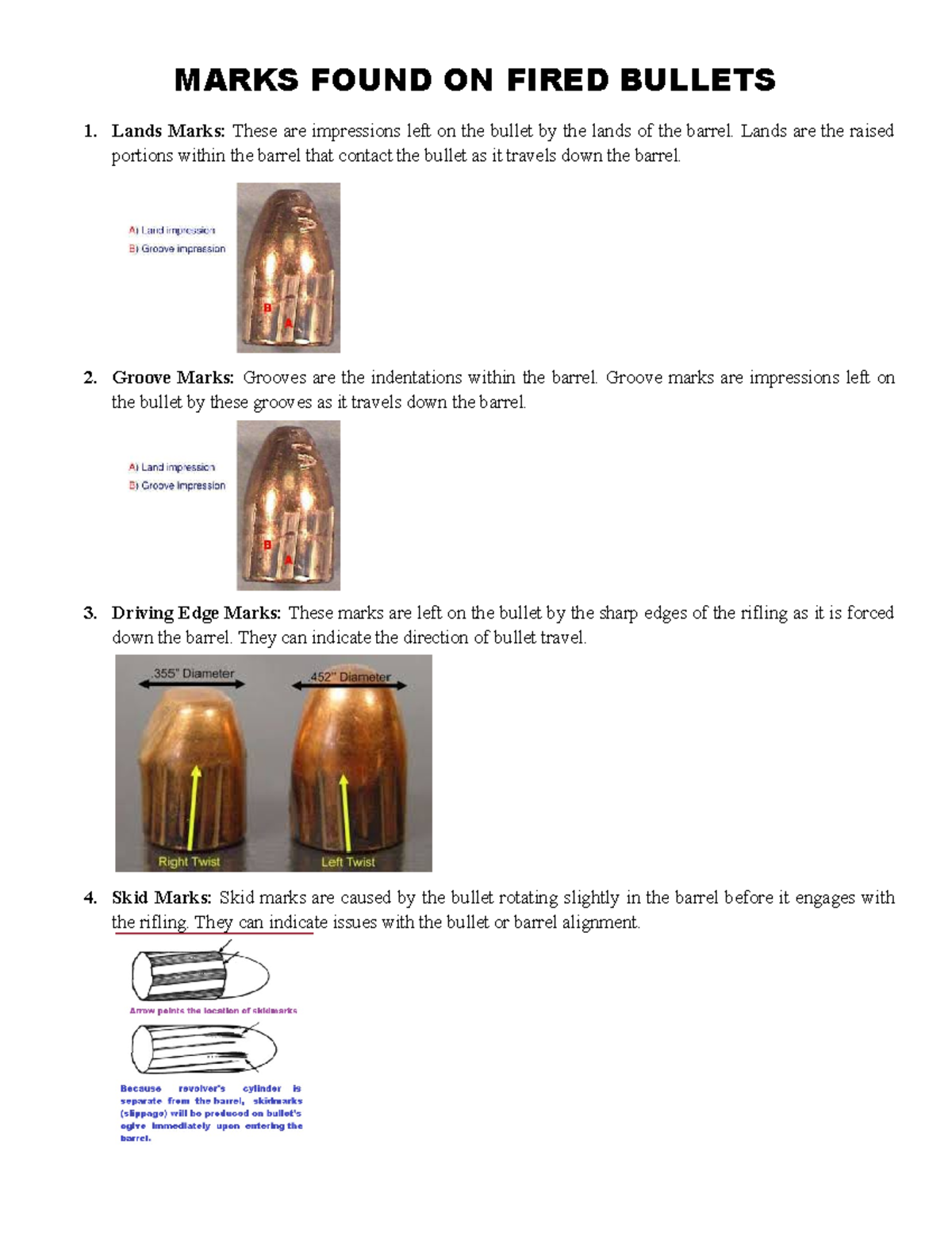 732081506 Marks on Fired Bullets & Cartridges Analysis - Studocu