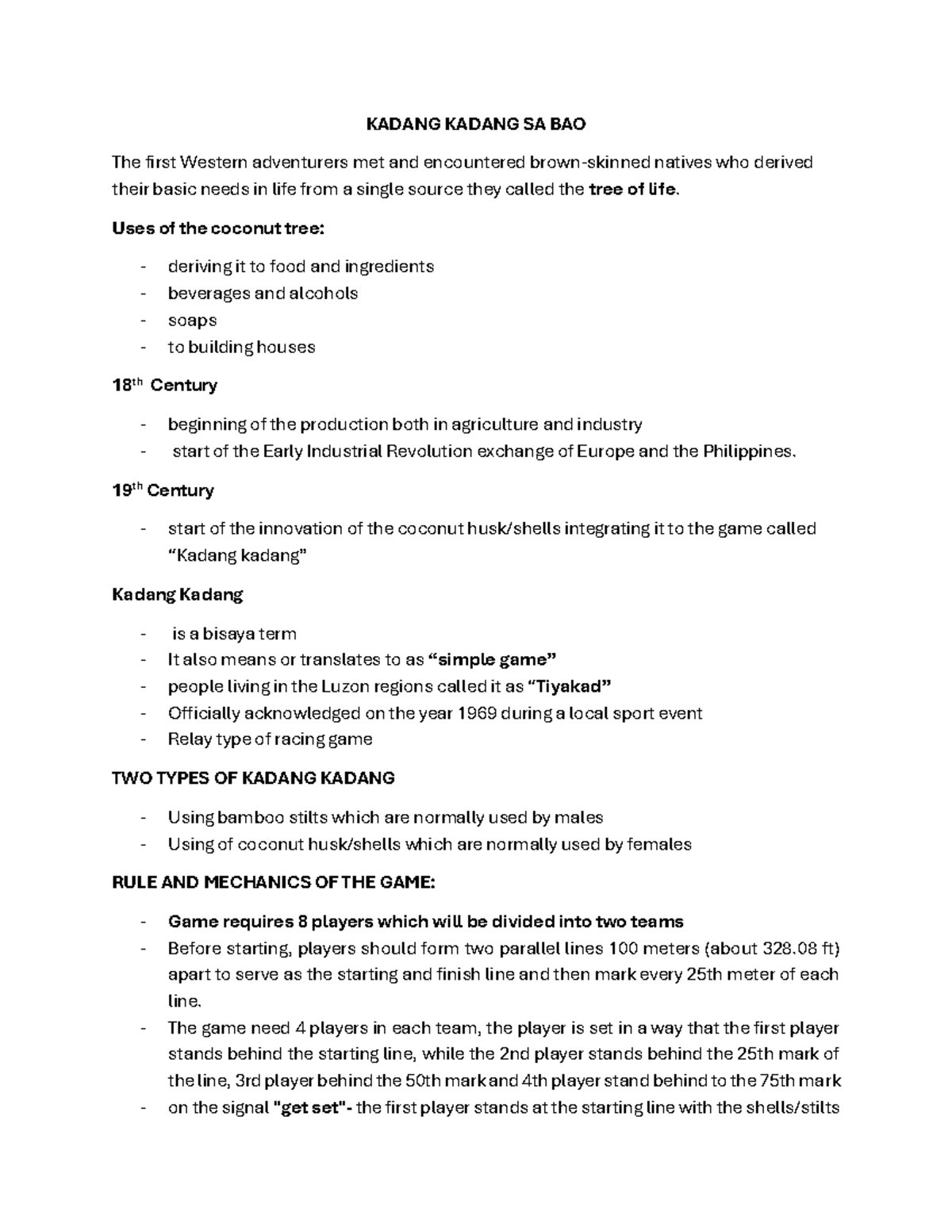 Philippine Traditional Game: Kadang-Kadang Overview and Mechanics - Studocu