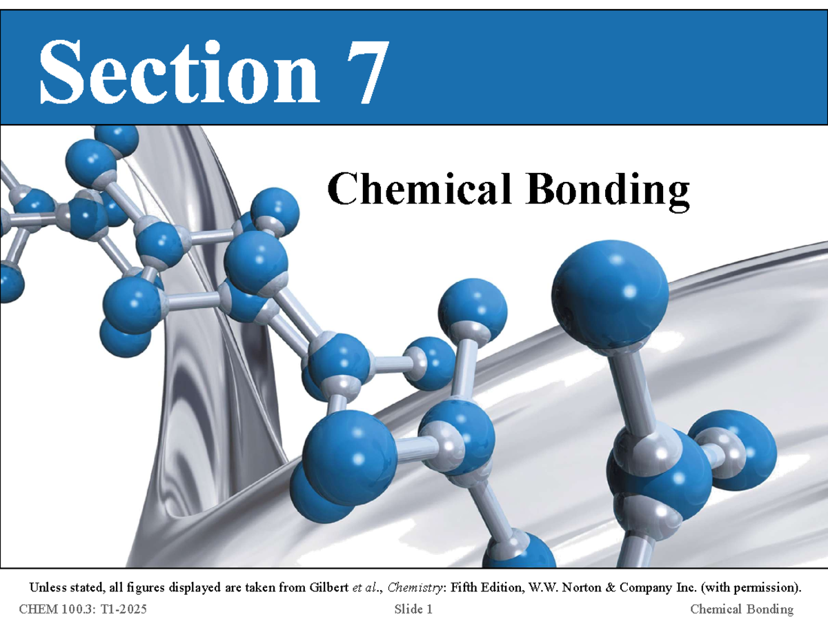 CHEM 100.3: Lecture Notes on Chemical Bonding Concepts - Studocu