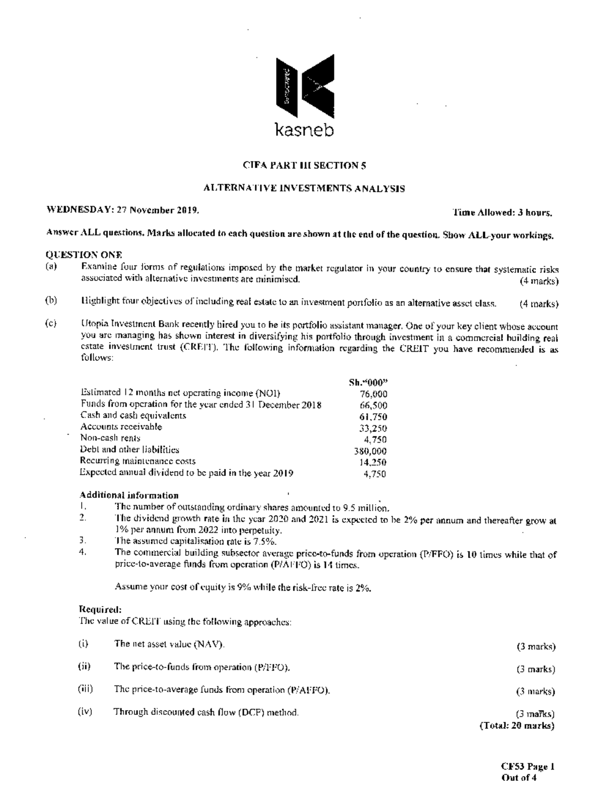 2019-2015 - Lecture notes - kasneb CIFA PART SECTION 5 ALTERNATIVE ...