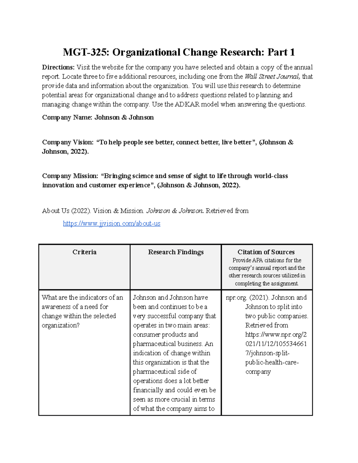 Topic 3 Assignment - MGT-325-RS-T3-Organizational Change Research Part ...
